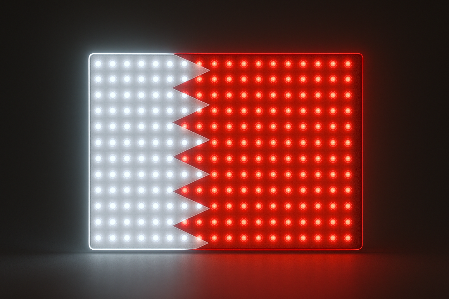 Bahrain LED Glowing Flag - Illuminated Serrated Edge – GlowingFlag